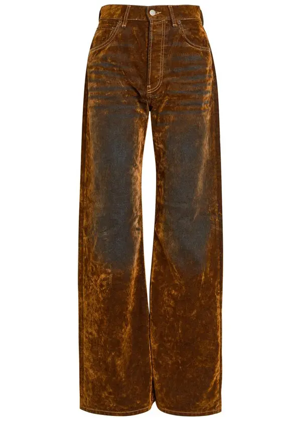 Acne Studios Burnout Straight-leg Canvas Trousers