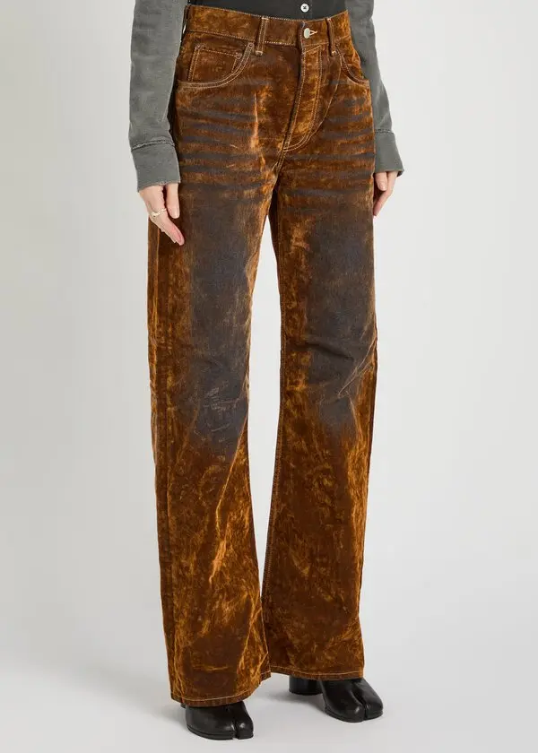 Acne Studios Burnout Straight-leg Canvas Trousers