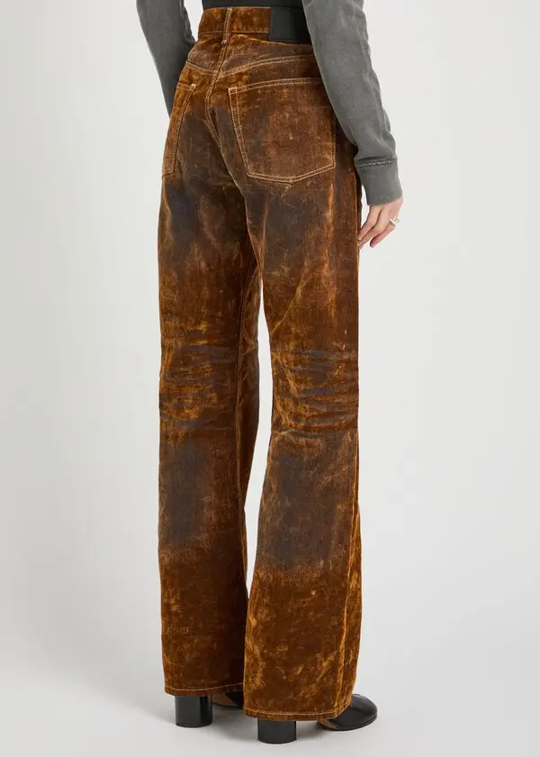 Acne Studios Burnout Straight-leg Canvas Trousers