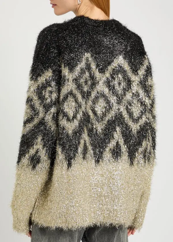 Acne Studios Metallic Thread Jumper - Black