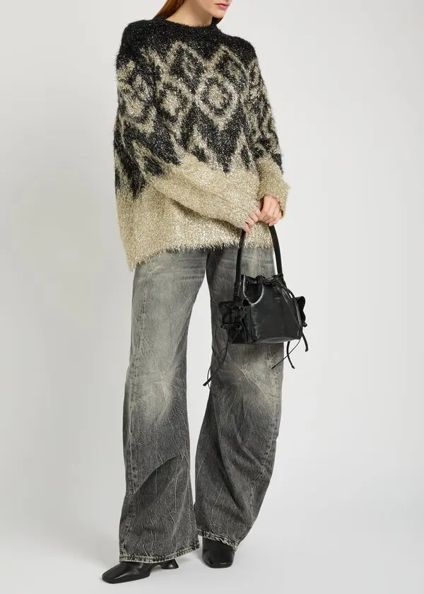 Acne Studios Metallic Thread Jumper - Black