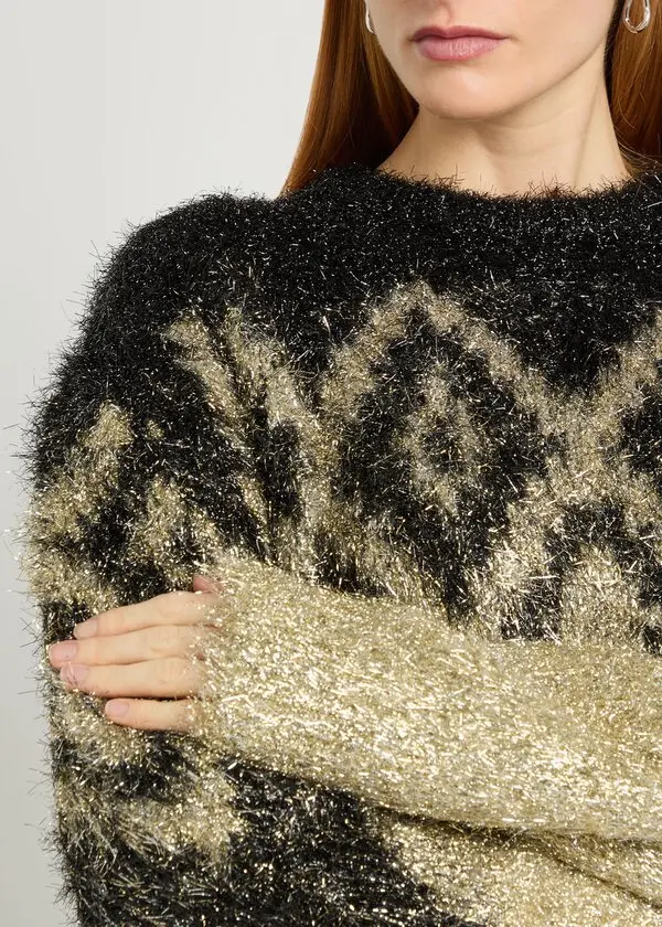 Acne Studios Metallic Thread Jumper - Black