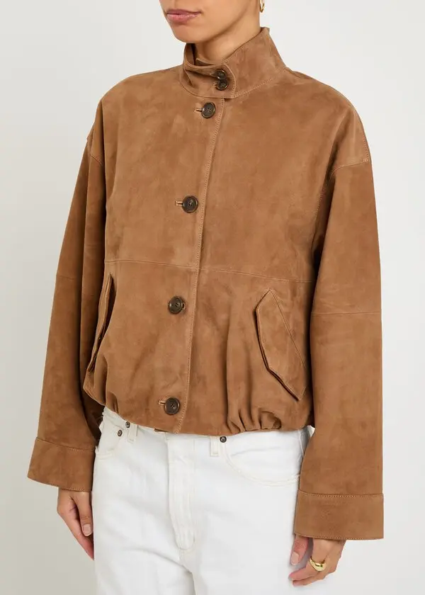 Simkhai Marley Suede Jacket - Camel