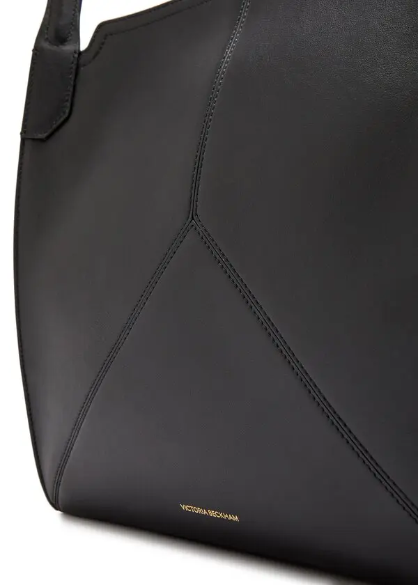Victoria Beckham Small Panelled Leather Tote - Black
