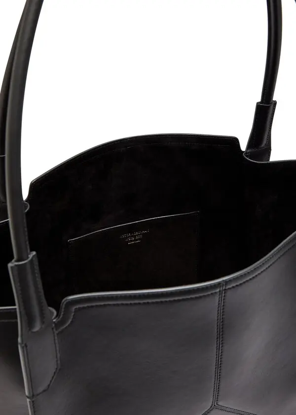 Victoria Beckham Small Panelled Leather Tote - Black