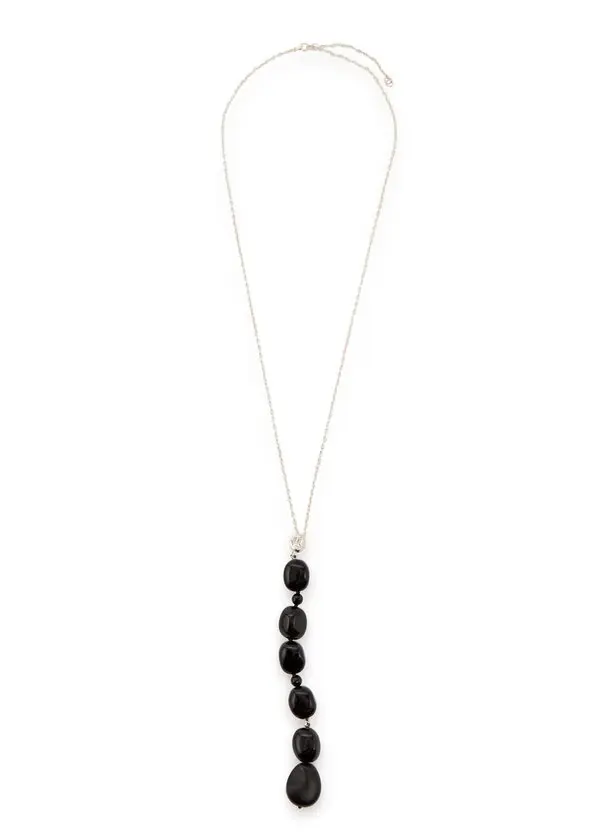 Agmes Selma Sterling Silver Necklace - Black