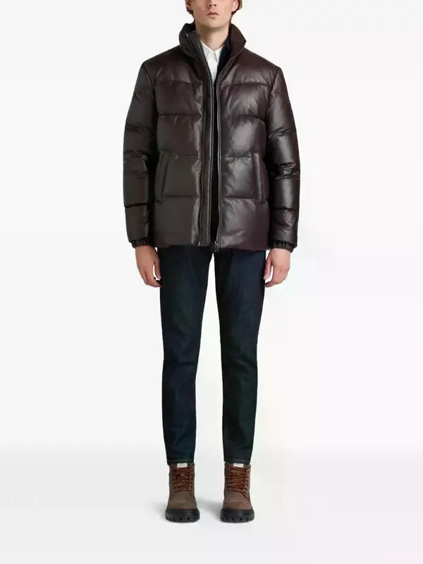 Bally Leather Puffer Jacket