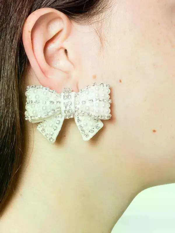 SELF-PORTRAIT Bow-shape Earrings - Silver