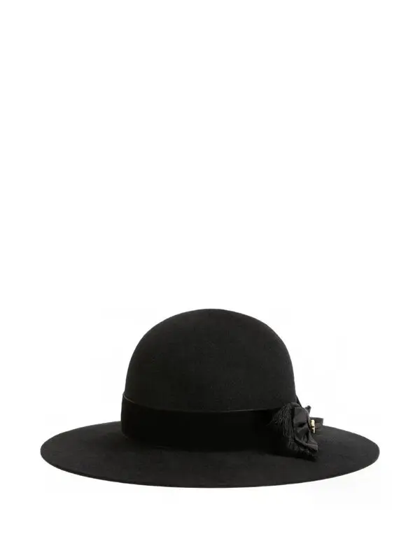 Valentino Garavani Vlogo Signature Bow Hat - Black