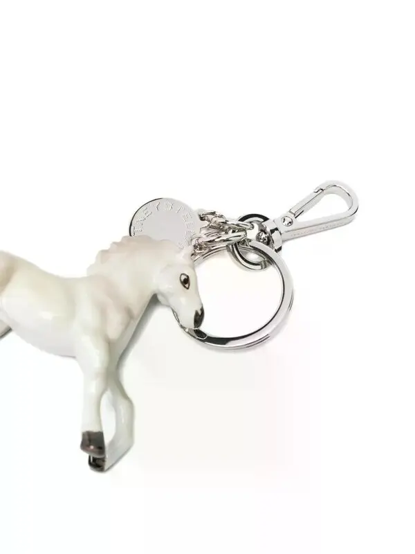 Stella McCartney Horse Pendant Keyring - Neutrals