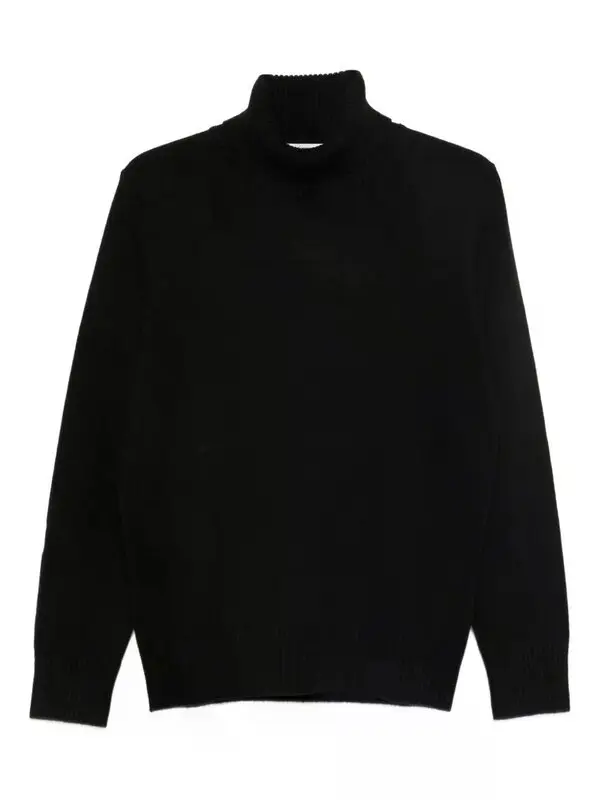 KANGRA Knitted Roll-neck Sweater - Black