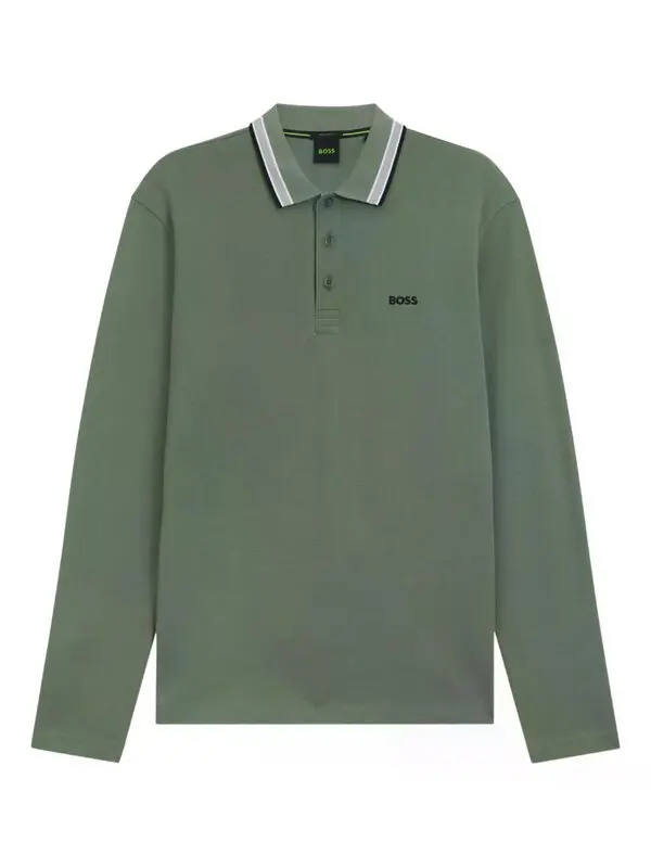 BOSS Long-sleeved Polo Shirt - Green