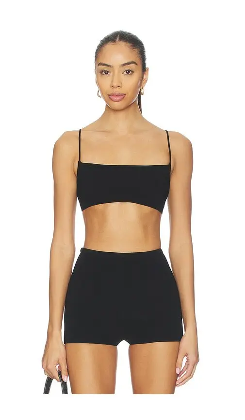 L'academie Viv Knit Bralette In . Also - Black