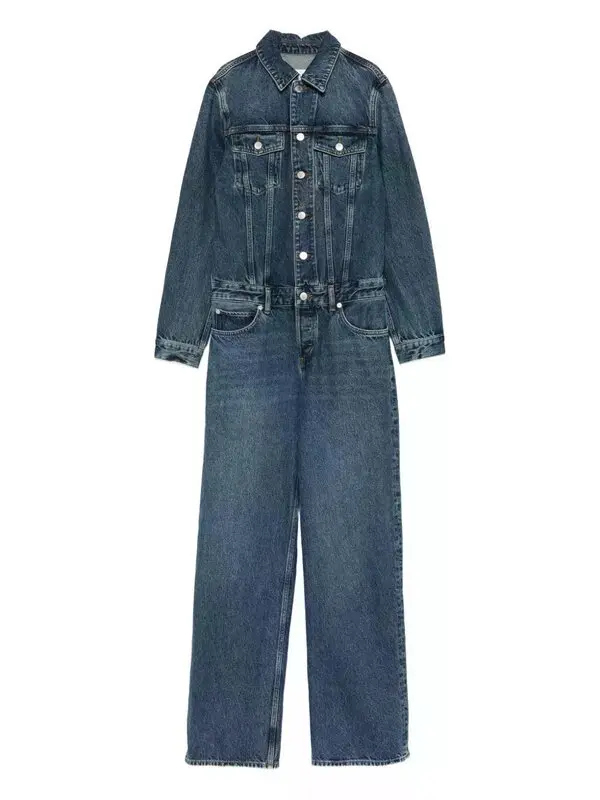 AGOLDE Buttoned Denim Jumpsuit - Blue