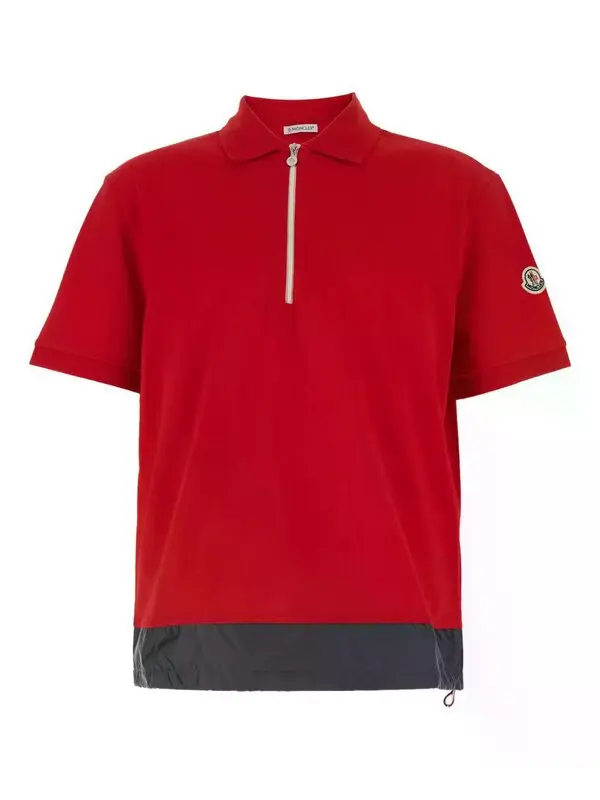 Moncler Half-zip Short-sleeve Polo Shirt - Red