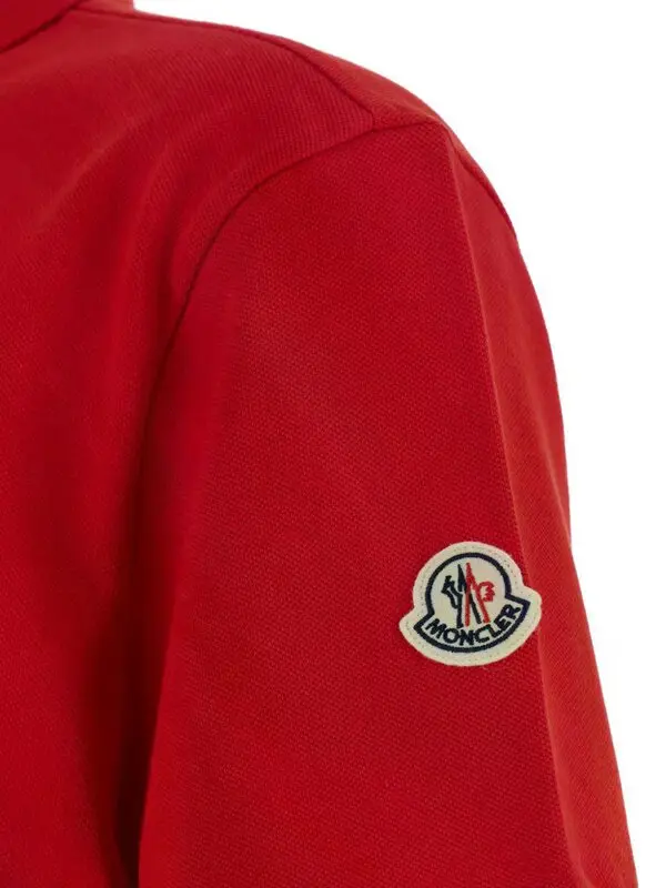 Moncler Half-zip Short-sleeve Polo Shirt - Red