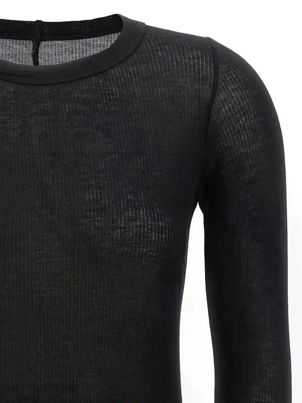 Rick Owens Ribbed Raw-cut T-shirt - Black