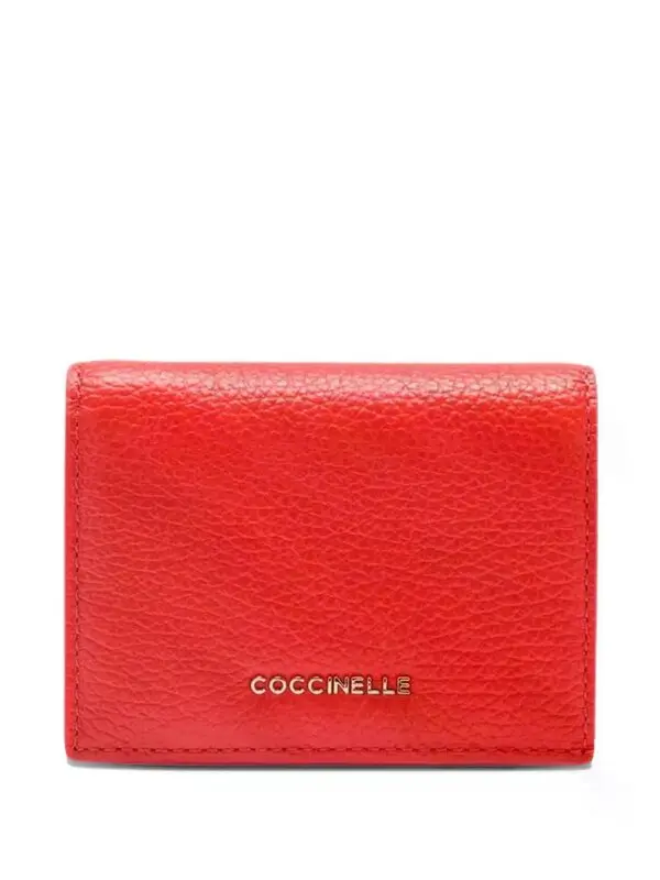 COCCINELLE Metallic Flap Wallet - Red