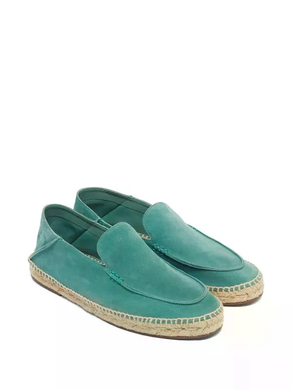 Loro Piana Suede Jute Espadrilles