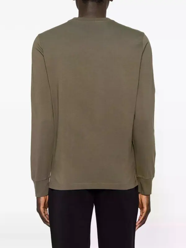 Moncler Long-sleeve Cotton Jersey T-shirt - Brown