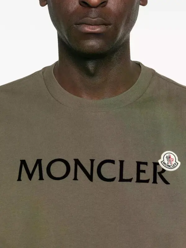 Moncler Long-sleeve Cotton Jersey T-shirt - Brown
