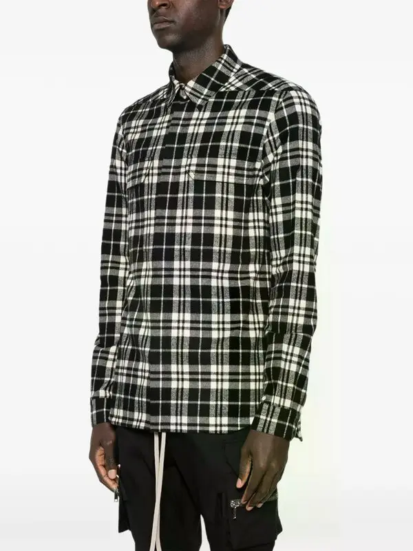 Rick Owens Plaid Flannel Shirt