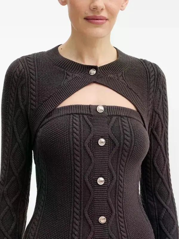 Guess Buttoned Cable-knit Dress Set