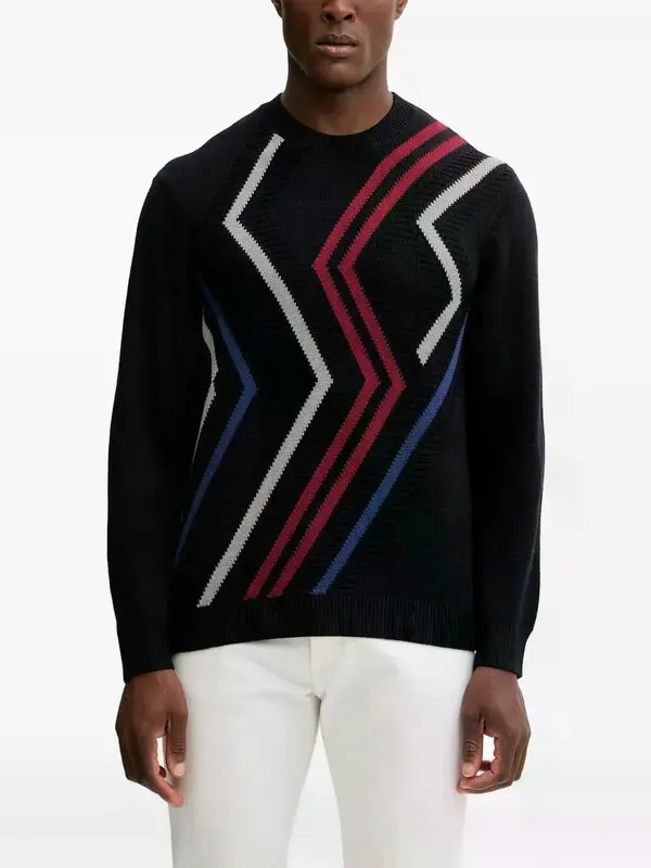 Armani Exchange Patterned Long Sleeve Sweater