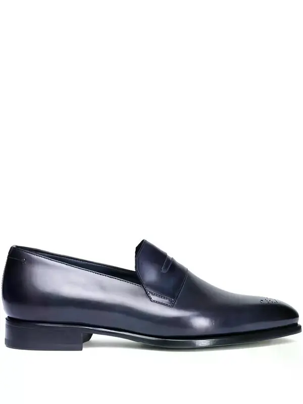 Brioni Perforated Leather Loafers