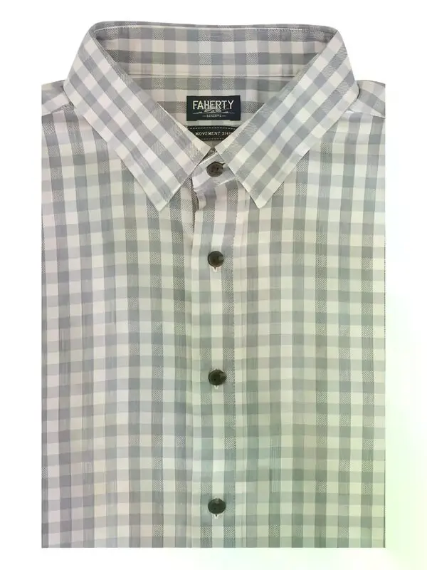 Faherty Brand Movement™ Gingham-pattern Shirt - Grey