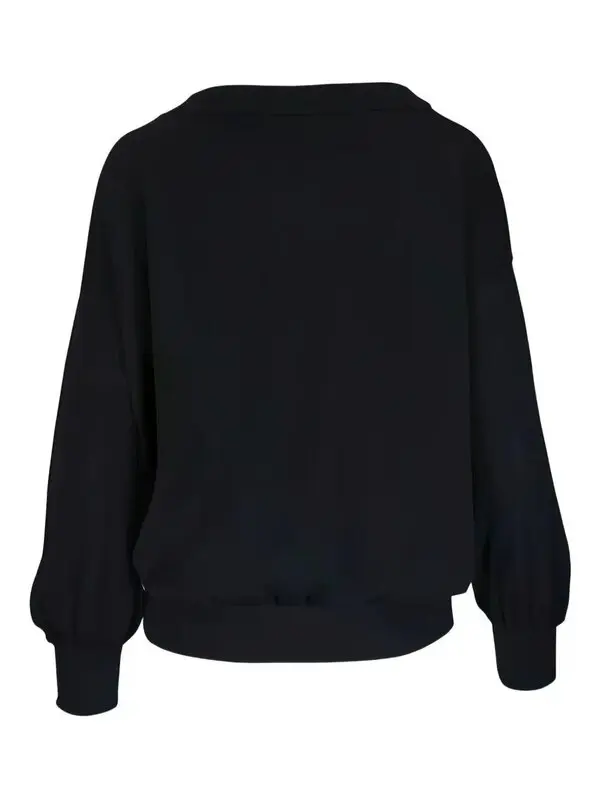 Akris Ribbed Knit Trim Wool Sweater
