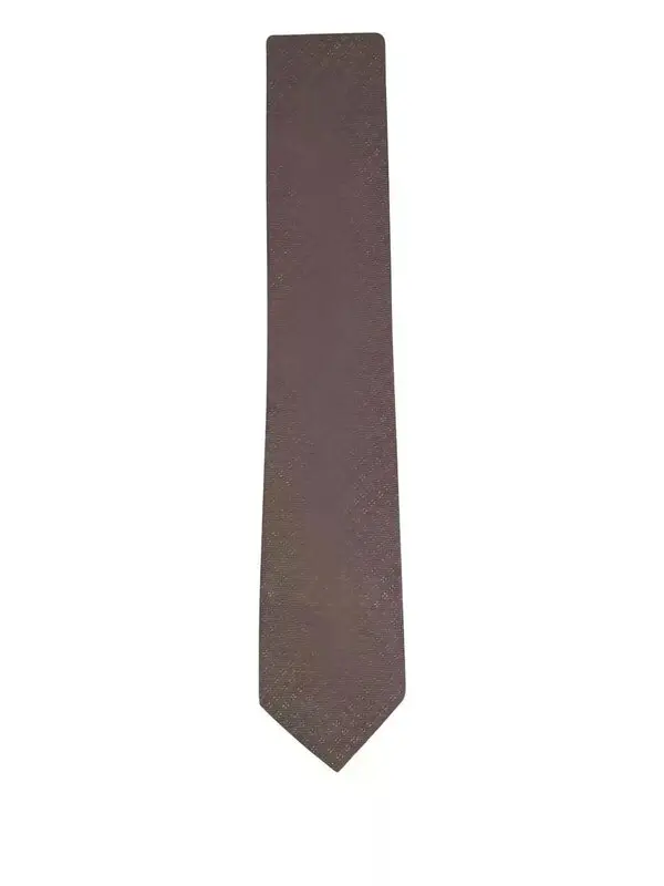 Canali Patterned Neck Tie - Brown