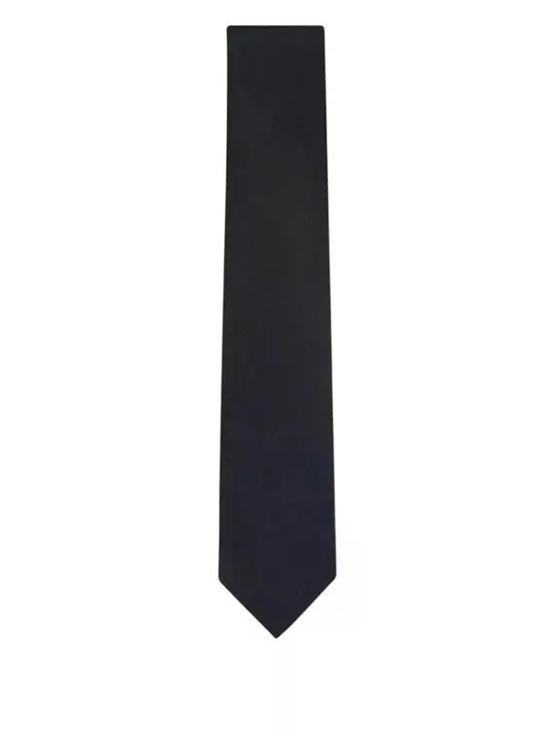 Eton Striped Neck Tie - Black