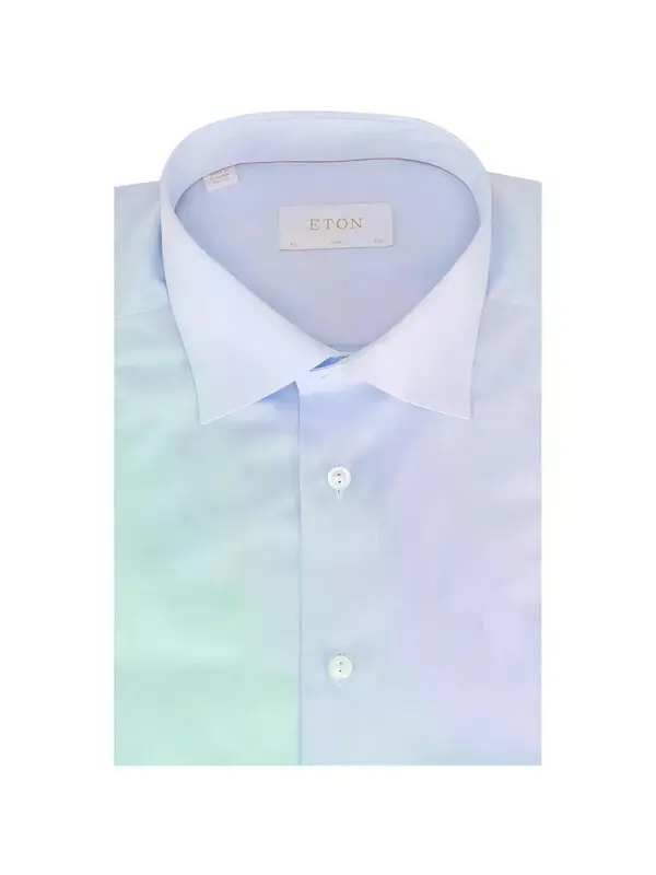 Eton Elevated Point-collar Cotton Shirt - Blue