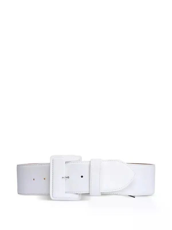 Maison Vaincourt La Merveilleuse Leather Belt - White