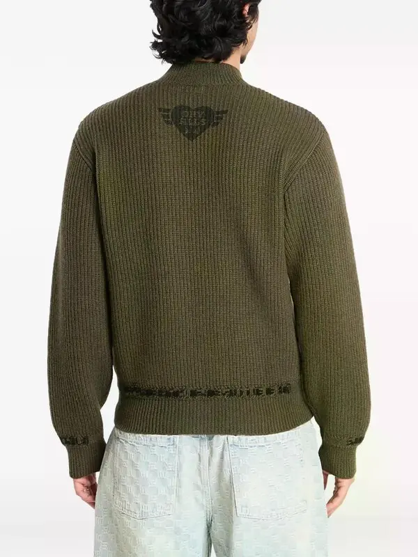 HUMAN MADE Mock Neck Logo Knitted Sweater