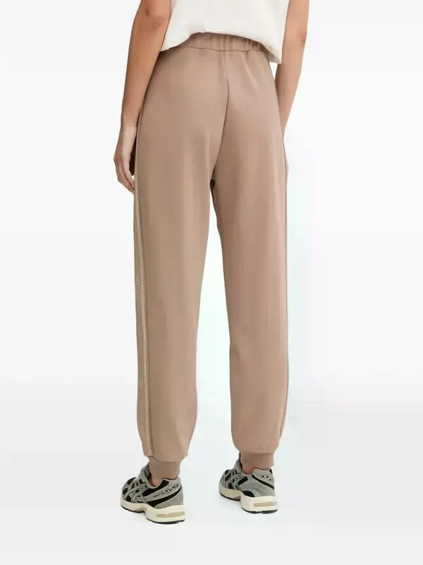 Guess Logo-embroidered Track Pants - Neutrals