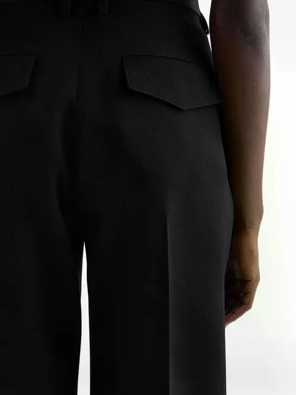 JIL SANDER Pleated Trousers With Belt Loops - Black
