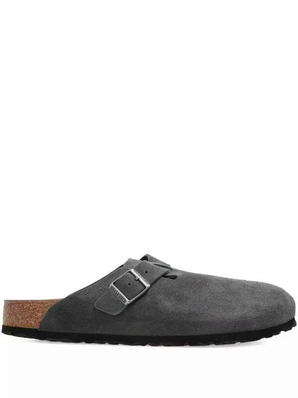 BIRKENSTOCK Boston Suede Clogs - Grey