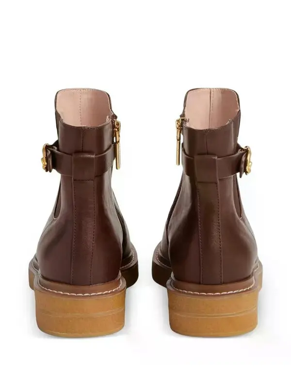 COCCINELLE C-saddle Buckle-strap Boots - Brown