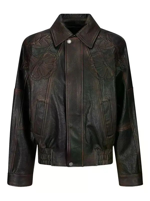 GOLDEN GOOSE Appliquéd Leather Jacket