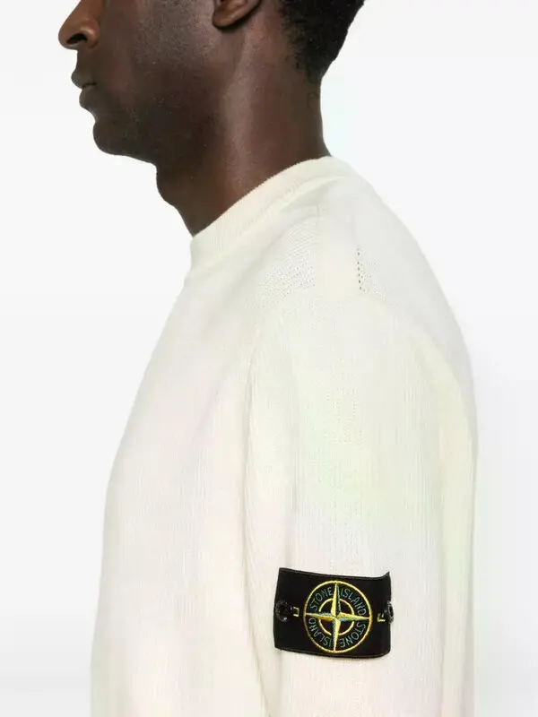 Stone Island Logo-patch Crew-neck Sweater