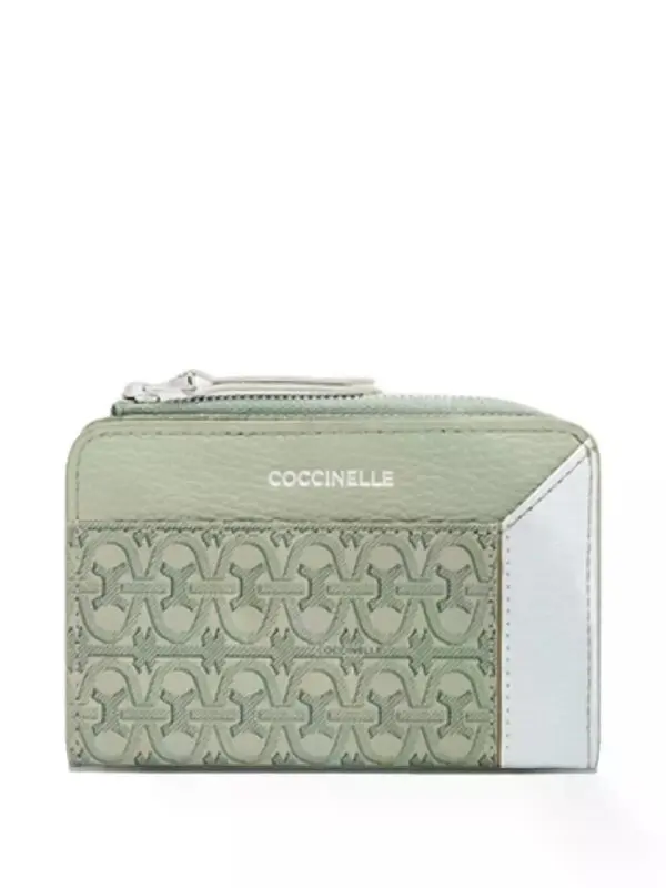 COCCINELLE Lorren Monogram Zip Wallet - Green