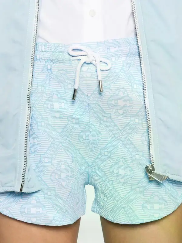 Casablanca Patterned Drawstring Shorts