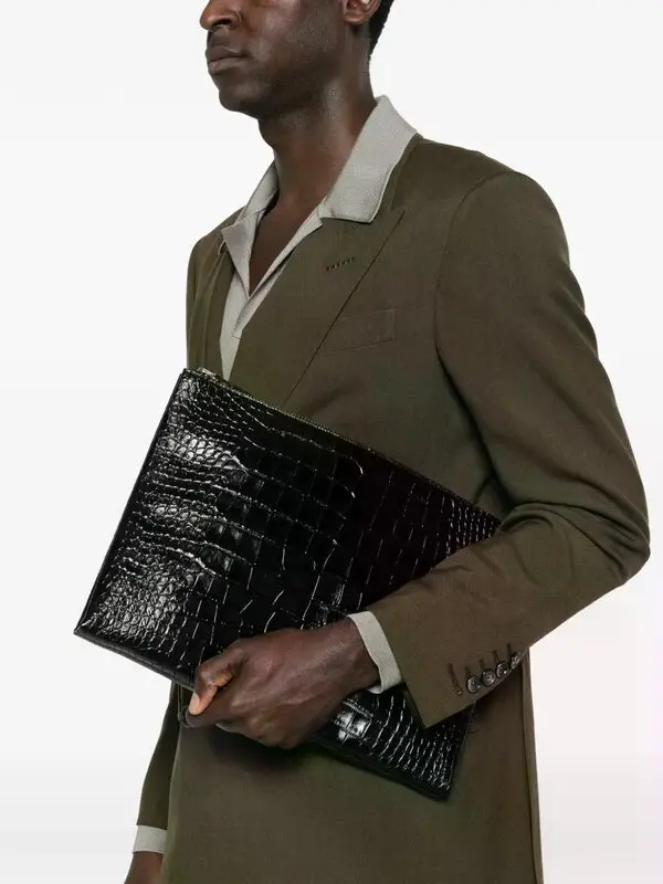 TOM FORD Textured Zip-closure Clutch
