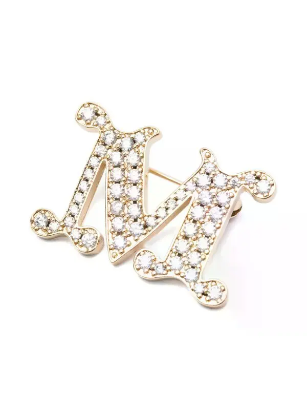 Max Mara Embellished Initial Brooch