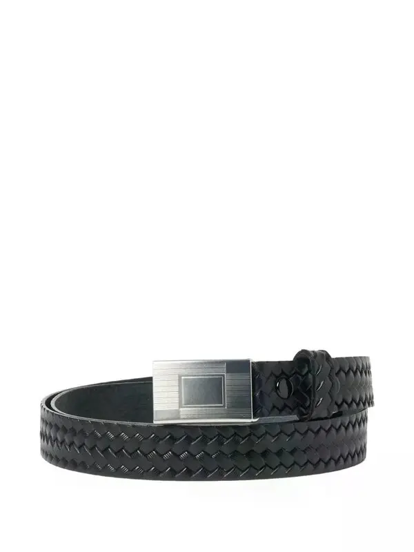 TAIGA TAKAHASHI Woven-leather Belt - Black