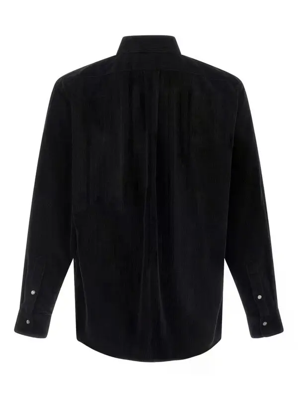 Fendi Button-down Embroidered Corduroy Shirt
