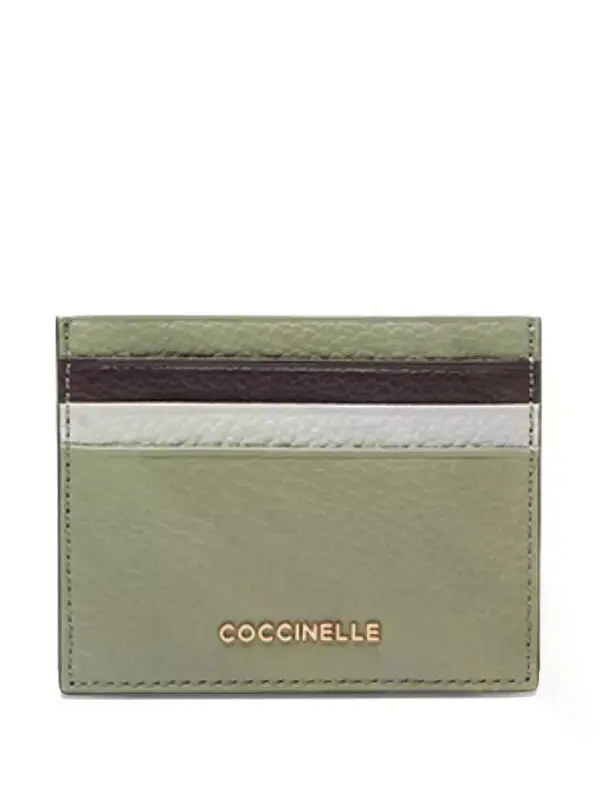 COCCINELLE Leather Card Holder - Green