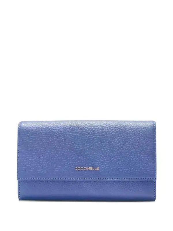 COCCINELLE Flap Metallic Wallet - Blue